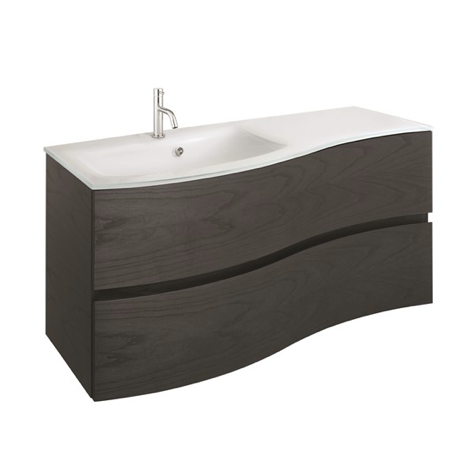 Crosswater Svelte 1000 Vanity Unit & Ice White Glass Basin ...