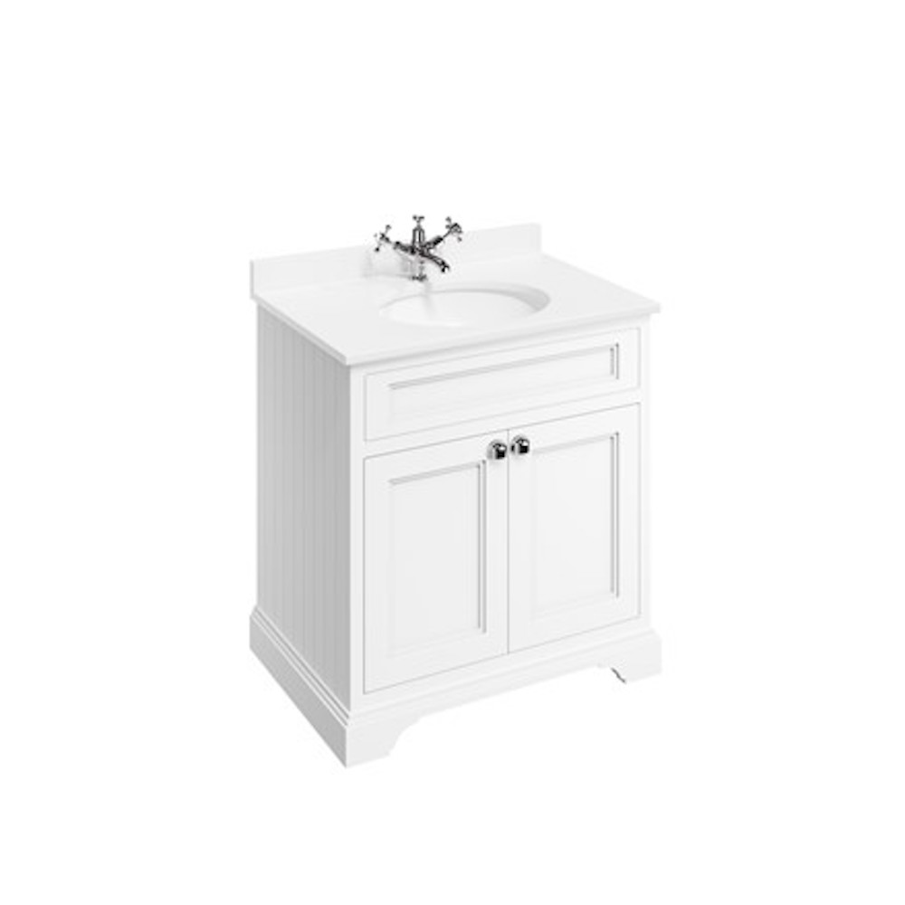 Burlington 750 Vanity Unit with Worktop and Basin - Renaissance Bathrooms